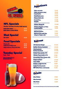 menu (1) 4 - Welcome To Bowl El Paso